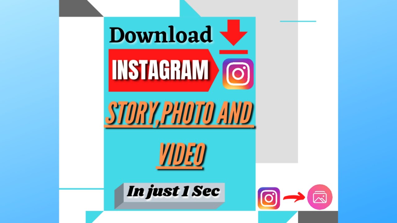 How to download Instagram story, photo and video on android 2021 | Save ...