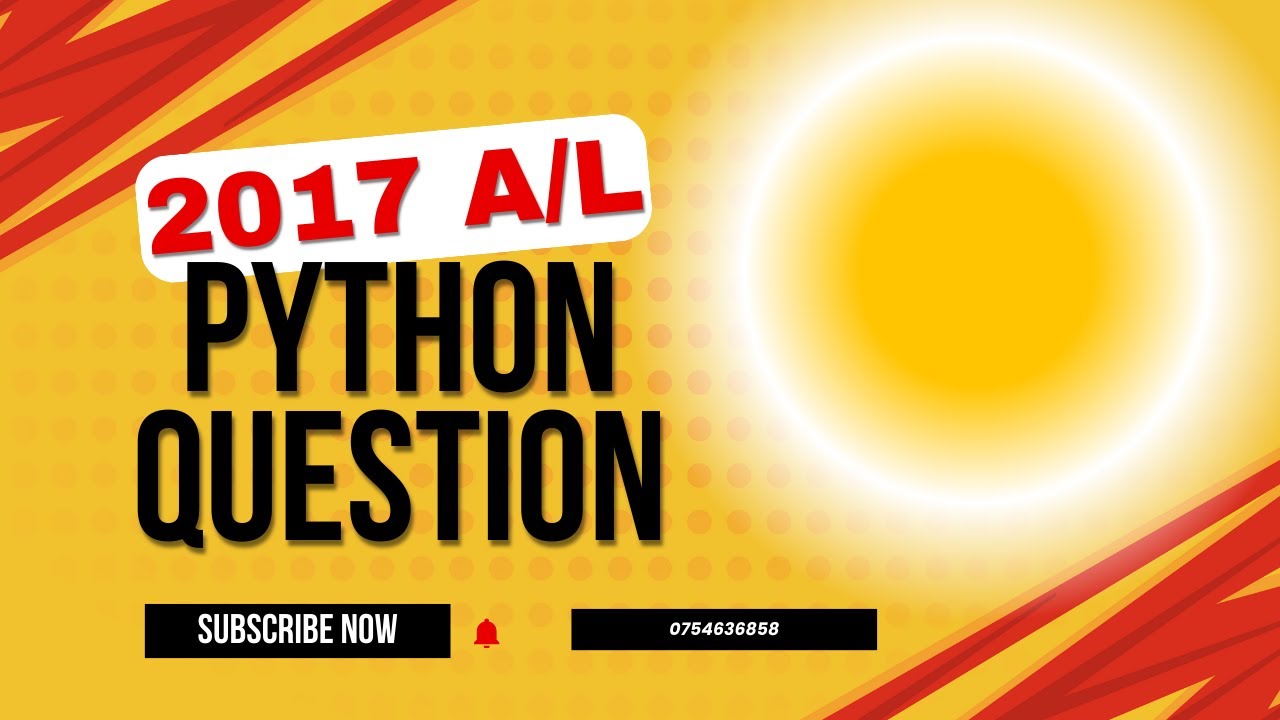 2017 A/L Python Question - YouTube