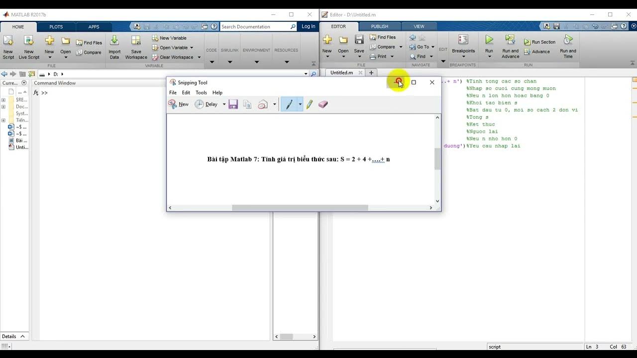 Tự học Matlab 09: Tính tổng các số chẵn siêu tốc bằng vòng lặp và hàm tích hợp - YouTube