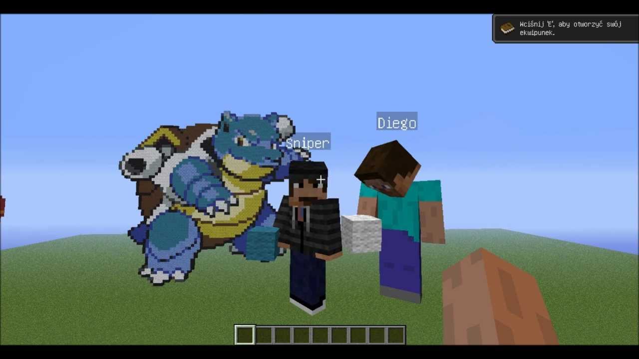 Minecraft PixelArt Blastoise Odc.2 - YouTube