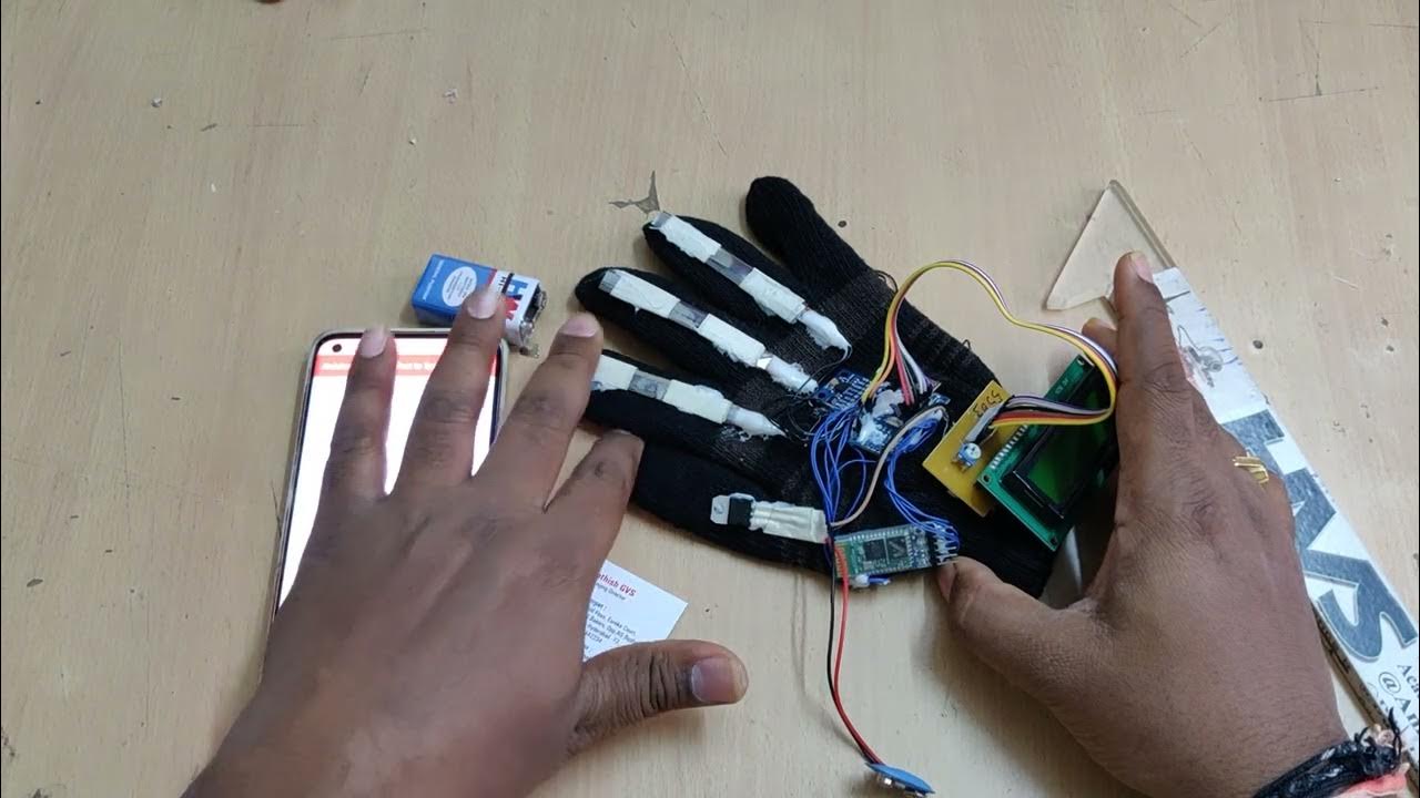 Gesture Vocalizer through Bluetooth and LCD using Arduino NANO ADXL345 Flex sensor - YouTube