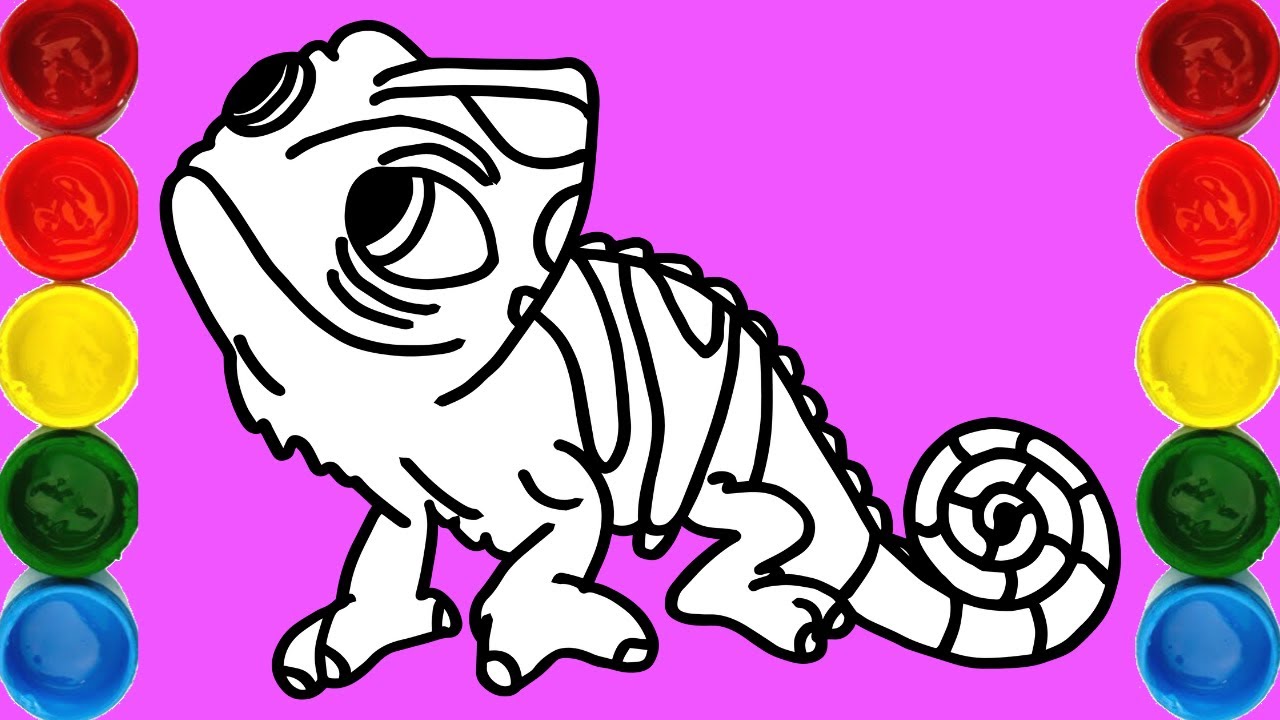 Lizard Tangled Coloring Pages | Poem For Children | Kids Praise - YouTube