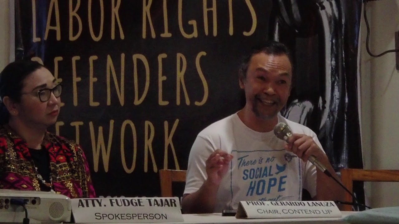 Prof. Gerardo Lanuza on the plight of workers and the Labor Rights ...