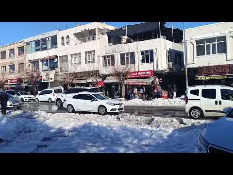 MARDİN MİDYAT UZAK ŞEHİR KAR YOĞUNLUĞU