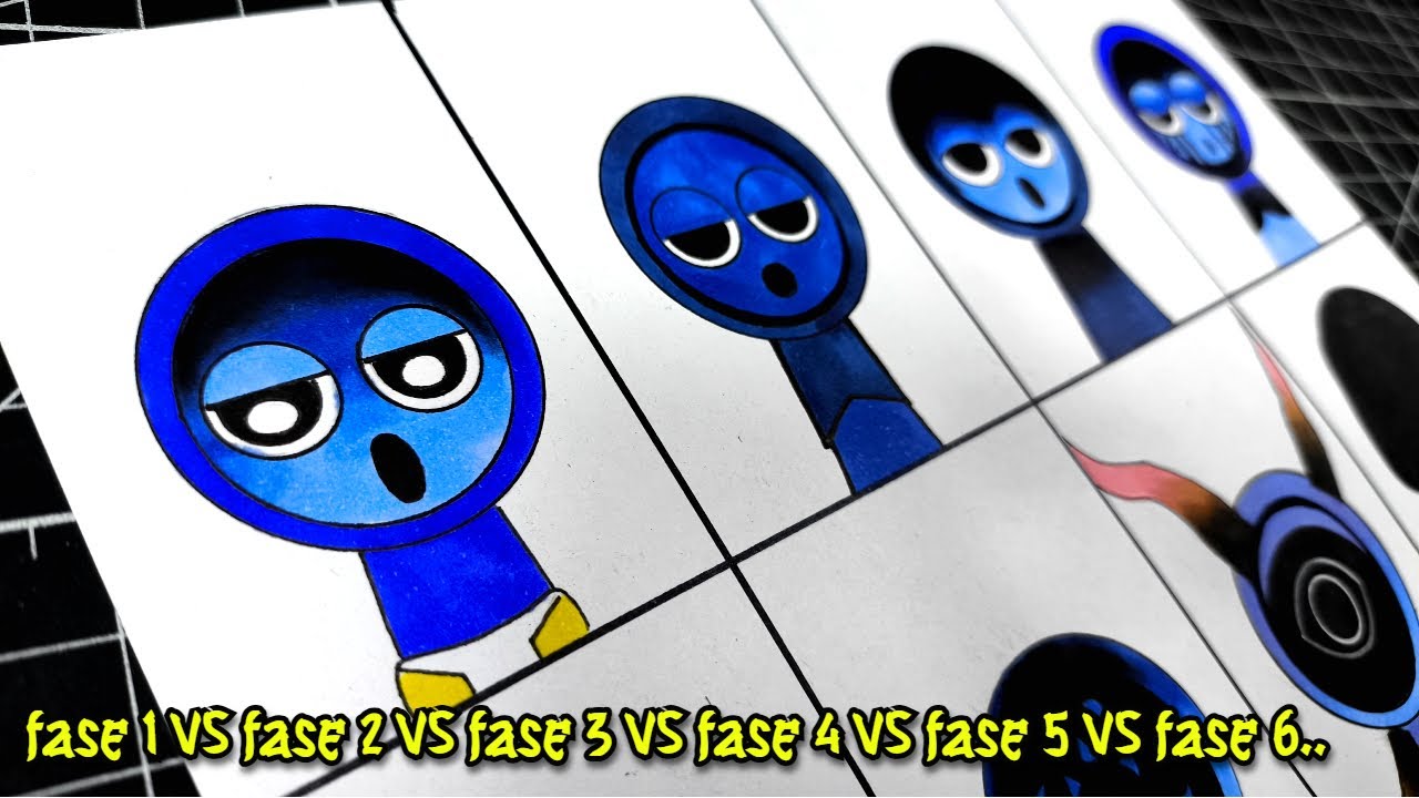 Dibujo a Jevin fase 1 VS fase 2 VS fase 3 VS fase 4 VS fase 5 VS fase 6 ...