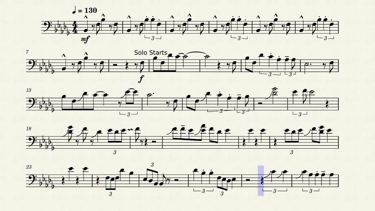 Black & Blues Trombone Solo - YouTube