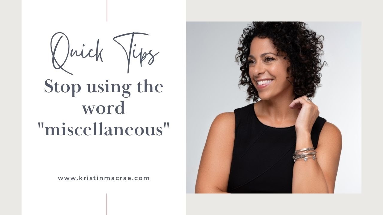 Stop using the word "miscellaneous" when creating systems - YouTube