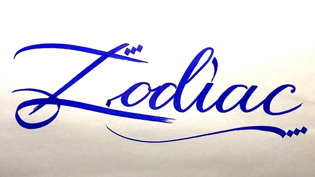 Zodiac Name Signature Calligraphy Status | How to Draw, Cursive ...