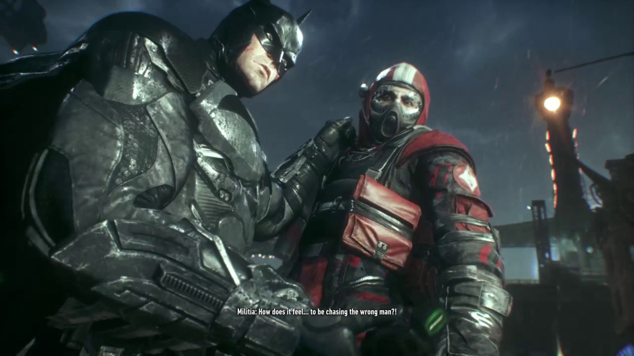 BATMAN™: ARKHAM KNIGHT Batmobile interrogation scene - YouTube