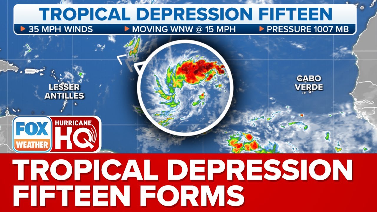 Tropical Depression Fifteen Forms In Atlantic, Soon To Become Tropical ...