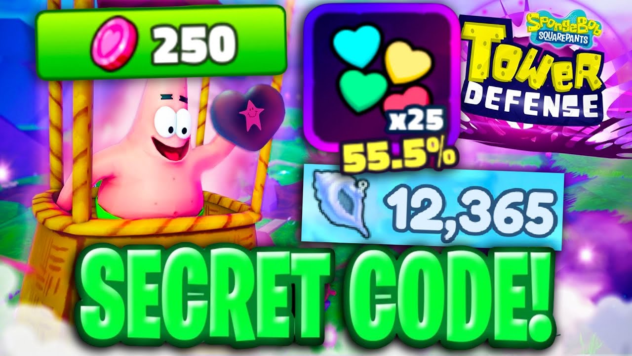 SpongeBob Tower Defense SECRET VALENTINES CODES WORKING CODES 2025 ...