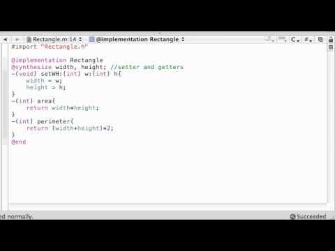 Objective C Programming Tutorial - 35 - Enhancing the Rectangle class - YouTube