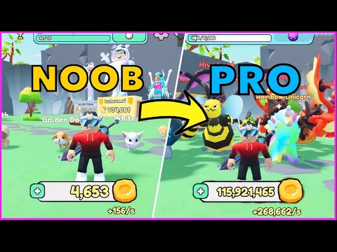 NOOB to PRO in ROBLOX Collect All Pets 🦄 GOT SHINY LEGENDARY RAINBOW ...