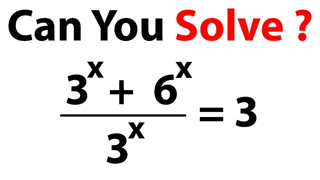 Will You Dare To Solve This Exponential Equation? 2 Methods - YouTube