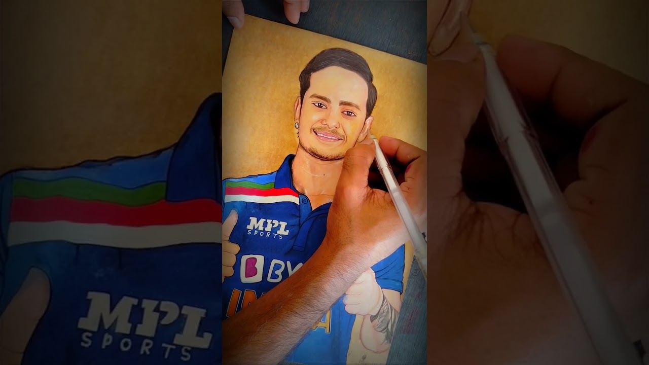 Ishan Kishan drawing Painting #shorts #drawing #ishankishan - YouTube