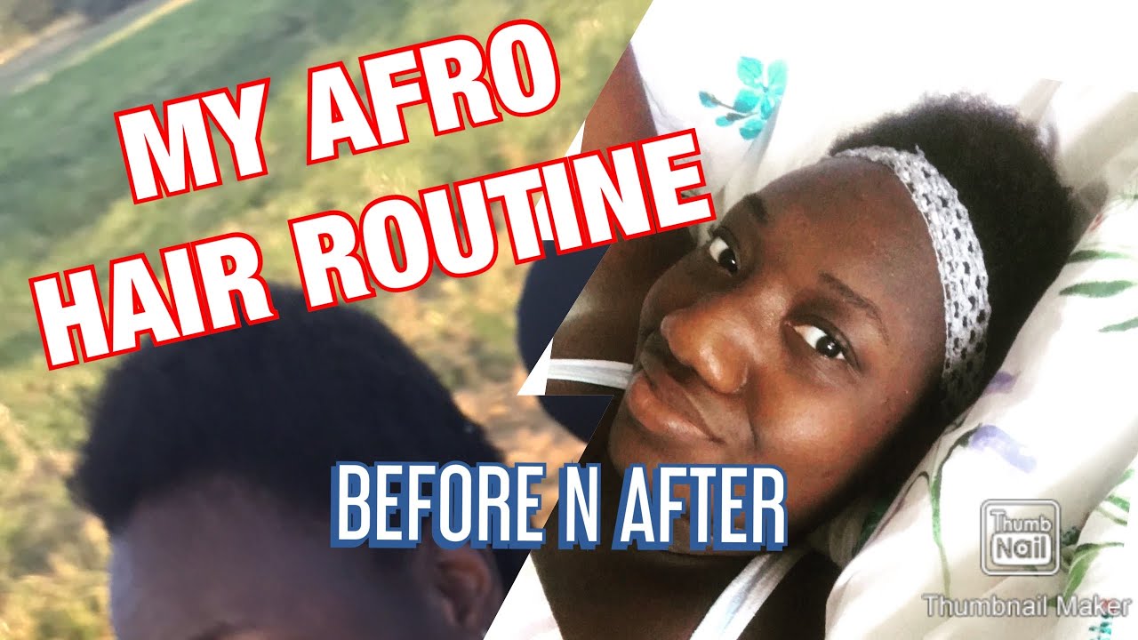 My Afro hair routine - YouTube