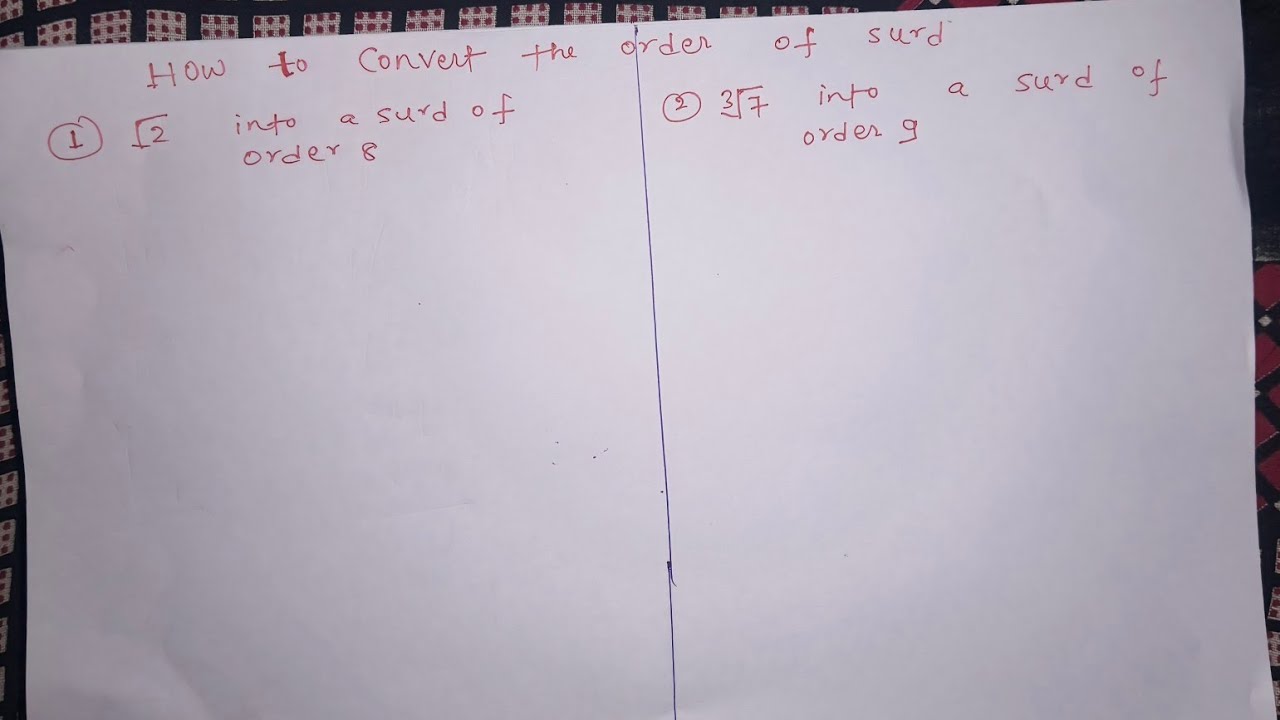 How to change the order of surd.how to change order of radical.surd ka ...