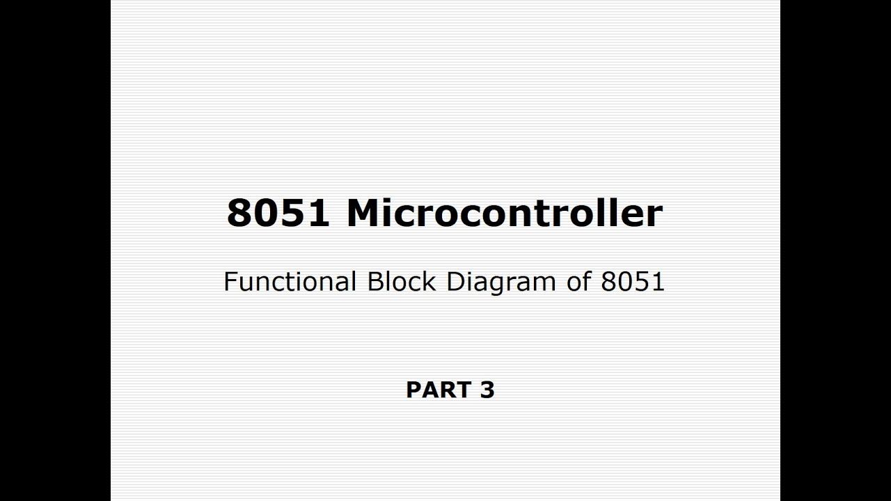 8051 Microcontroller (Part 3): Functional Block Diagram of 8051 - YouTube