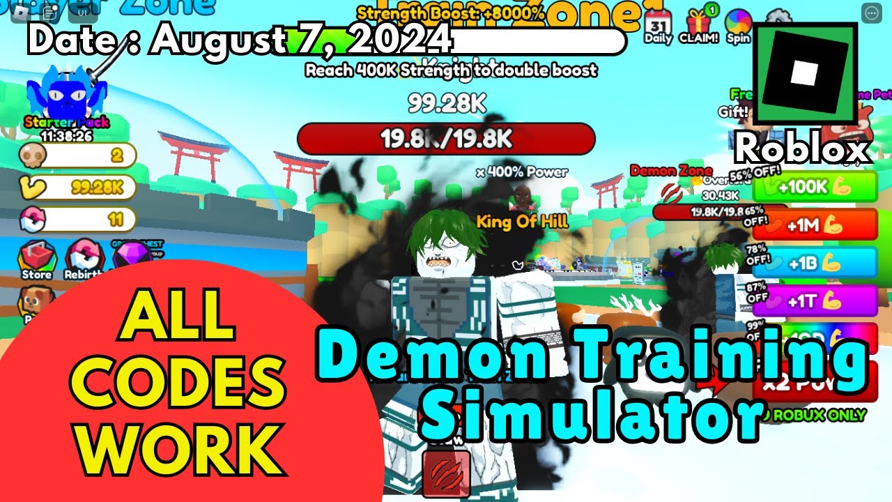 *All Codes Work* Demon Training Simulator Roblox, August 7, 2024 - YouTube