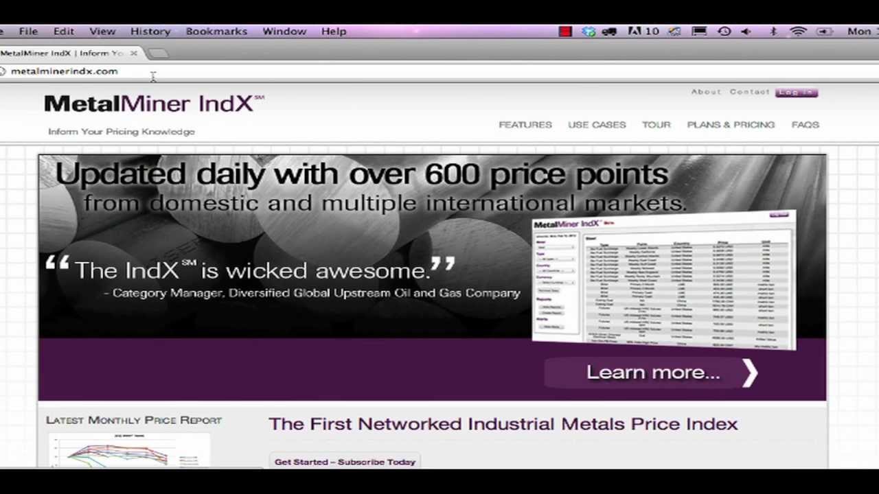 Video: How to Navigate the New MetalMiner IndX℠ - YouTube