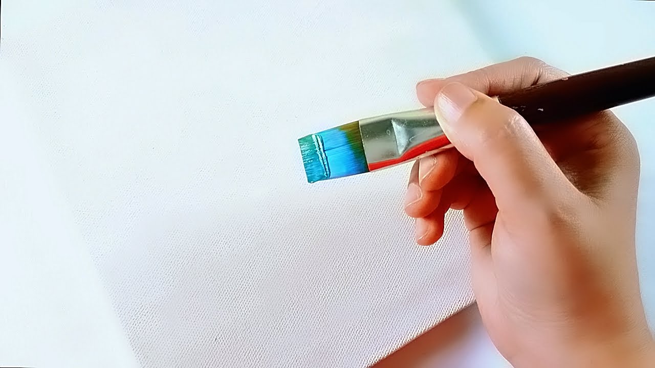 Easy Spring Lake Only Basic Color / Acrylic Painting For Beginners #20 ...