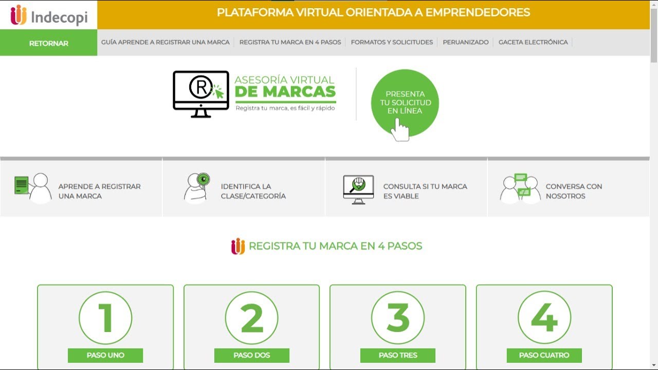 CÓmo Registrar Tu Marca En LÍnea En El Indecopi 2024 Youtube