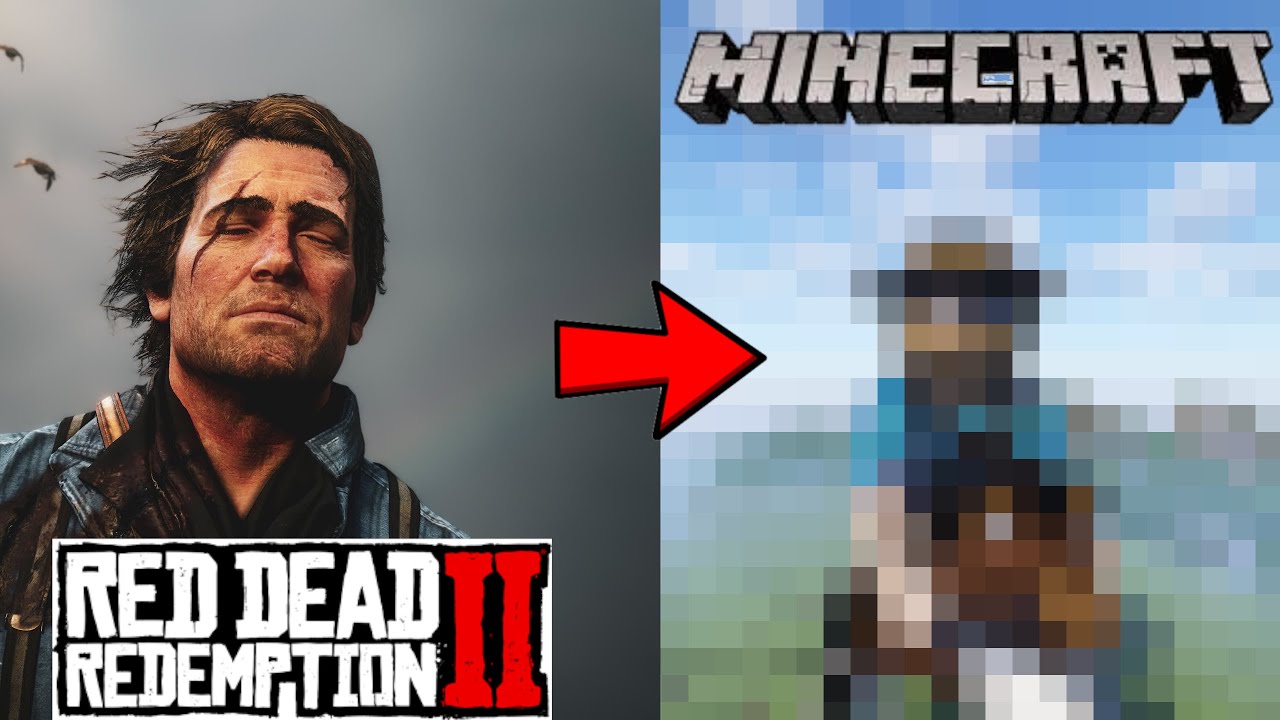 I built Arthur Morgan in Minecraft... - YouTube