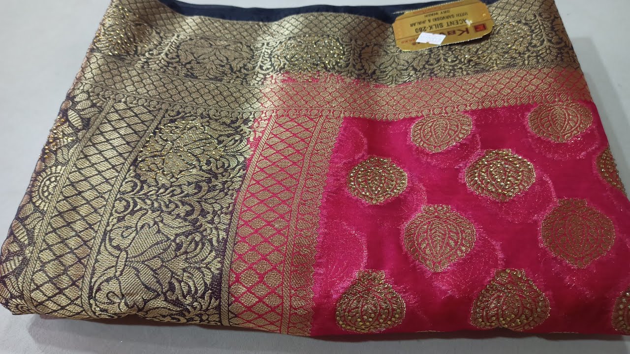 new chanderi silk saree 2023 । chanderi silk organza and balaton saree ...