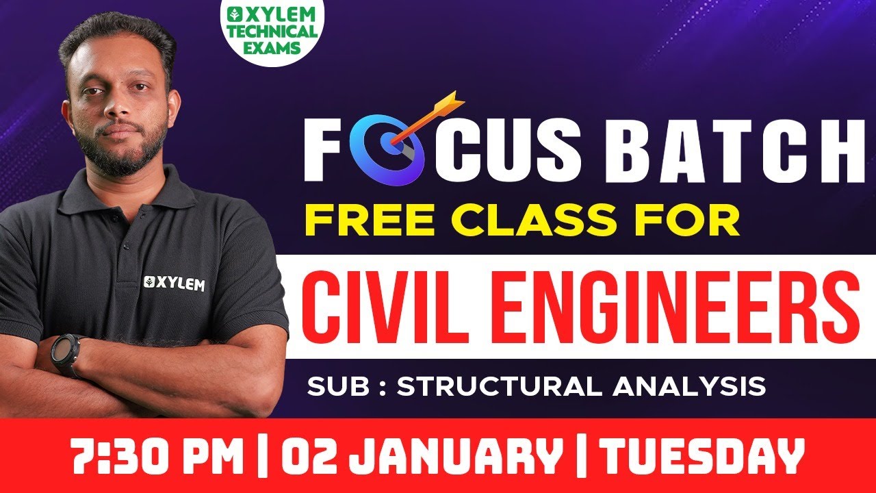 Focus Batch - Free Class for Civil Engineers | Class - 12 | SA | Xylem ...