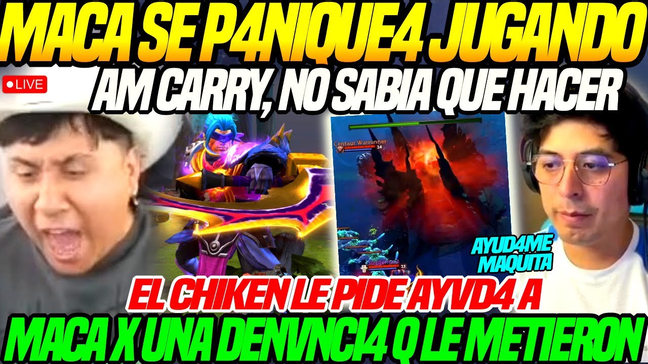 😲MACARIUS se P4NIQUE4 JUGANDO AM CARRY, HACIA puras PLAYS de 1 sol😲 ...