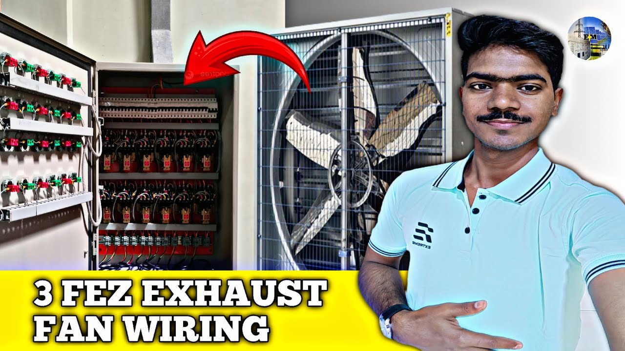 Industrial exhaust fan 3 phase control wiring #electricalmanoj # ...