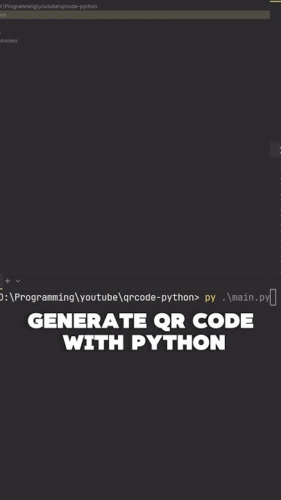 How to generate qr code with python #developer #python #qrcode #code #programming - YouTube