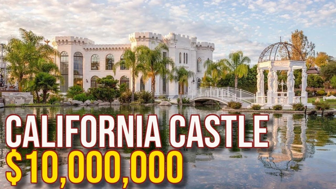 Touring $10,000,000 California Castle Mega Mansion - YouTube