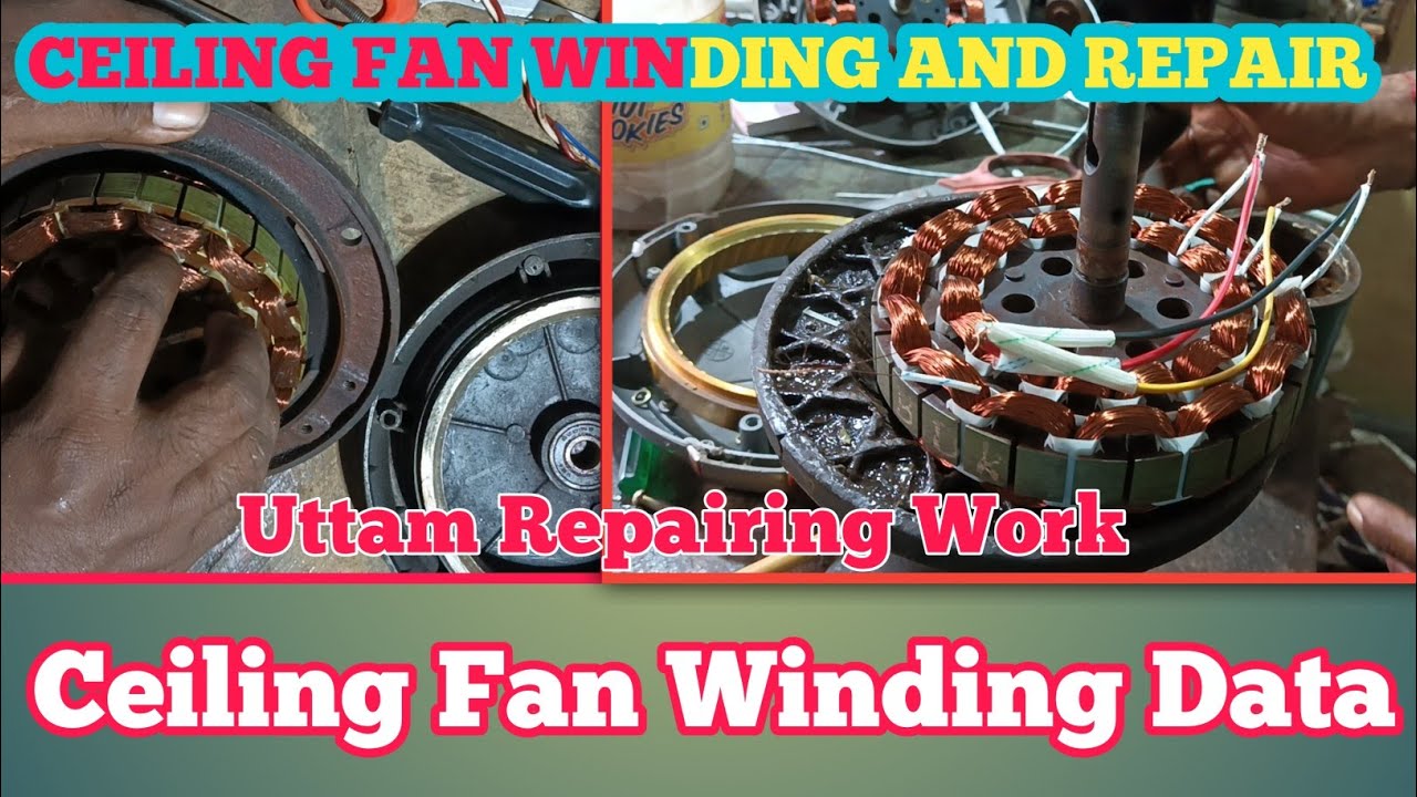 Ceiling Fan Winding And Repairing//Ceiling Fan Winding Data//How To ...