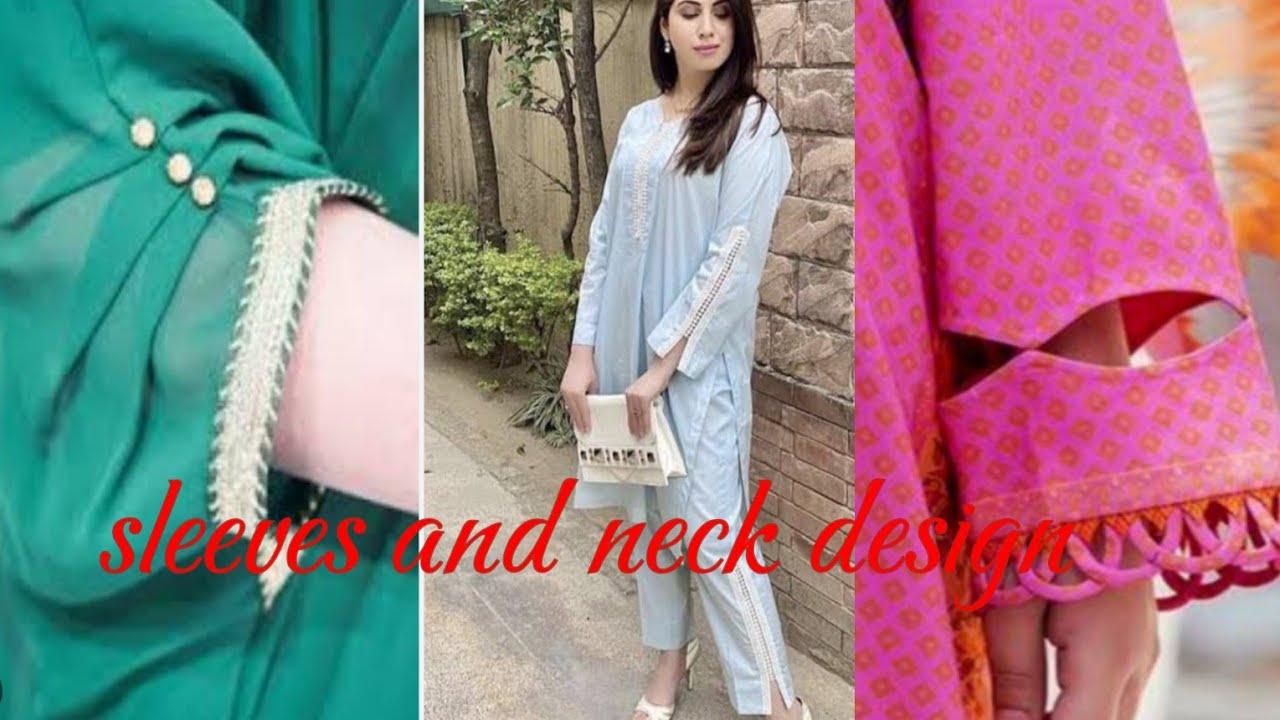 latest and designer sleeves and neck design/ beautiful stylish design ...