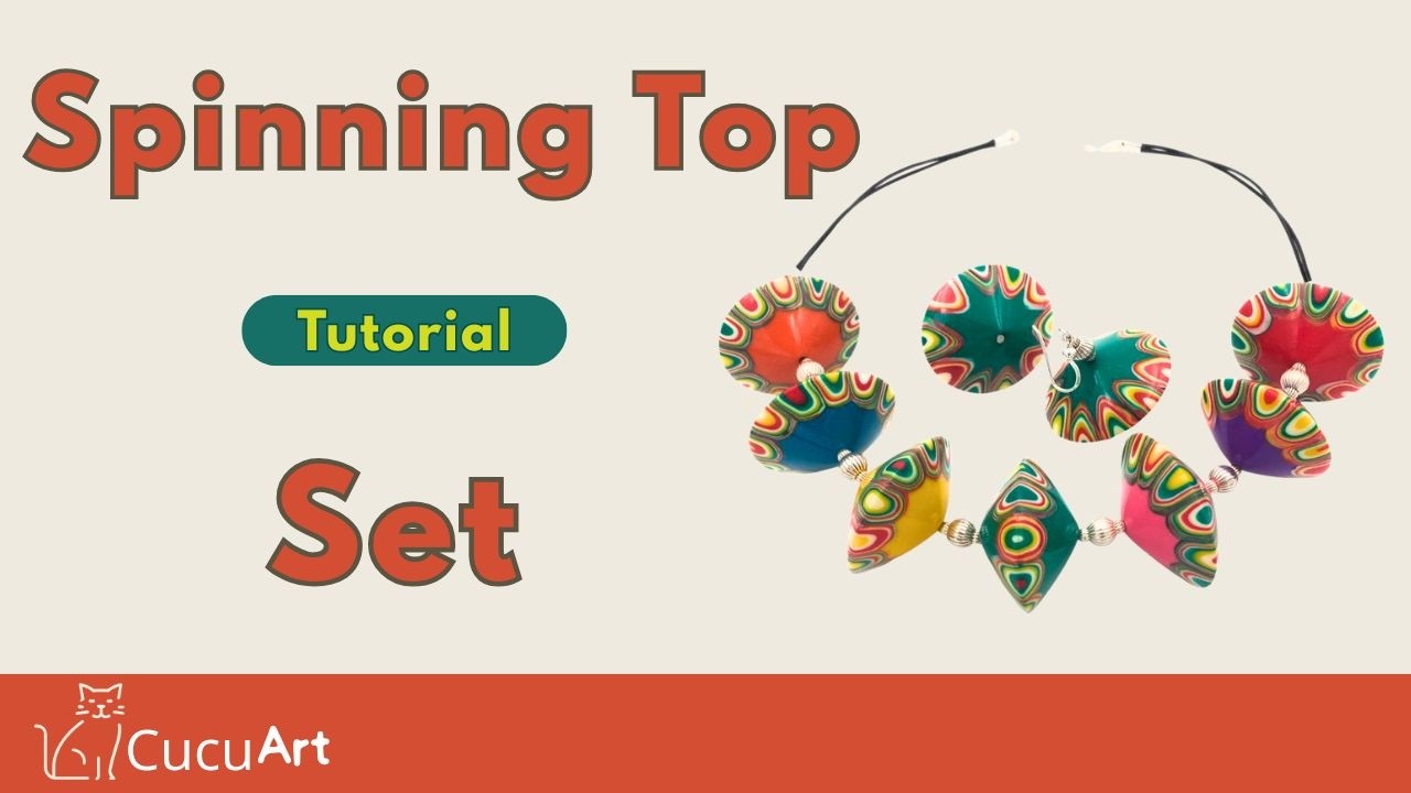 Spinning top beads - Polymer clay set - YouTube