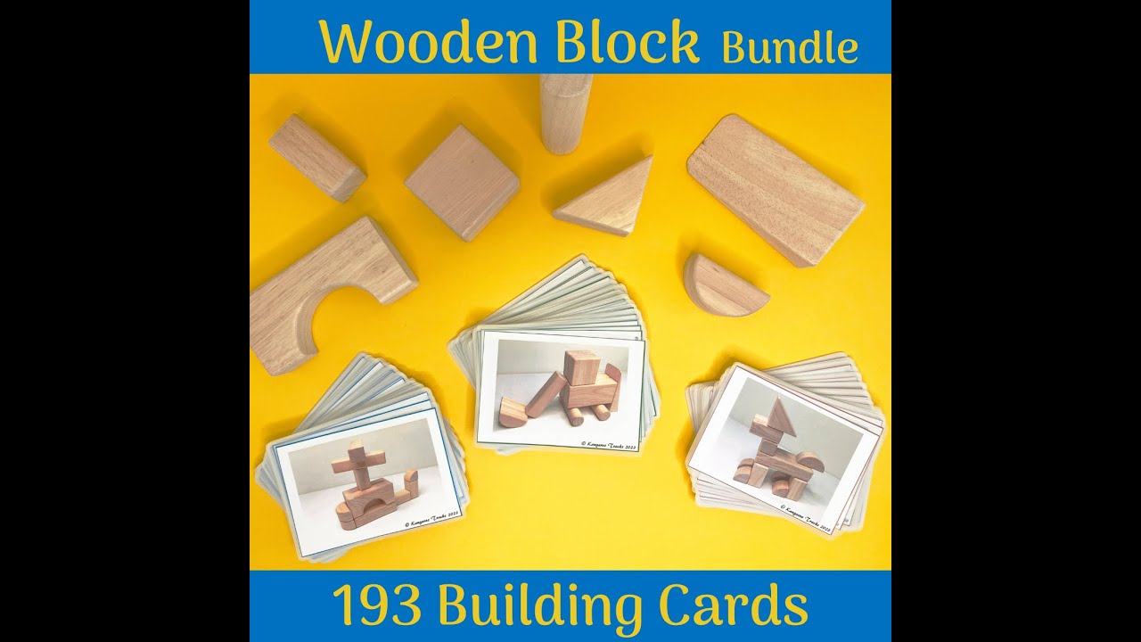 Wooden block building challenge cards BUNDLE - YouTube
