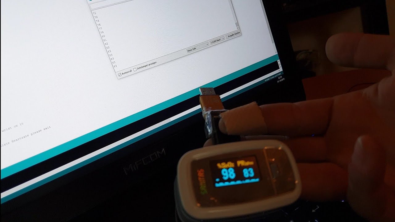 HRS3300 Heartrate Sensor via Arduino Library - YouTube