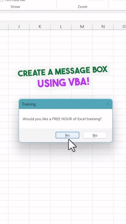 Create a message box using VBA 💬 - YouTube