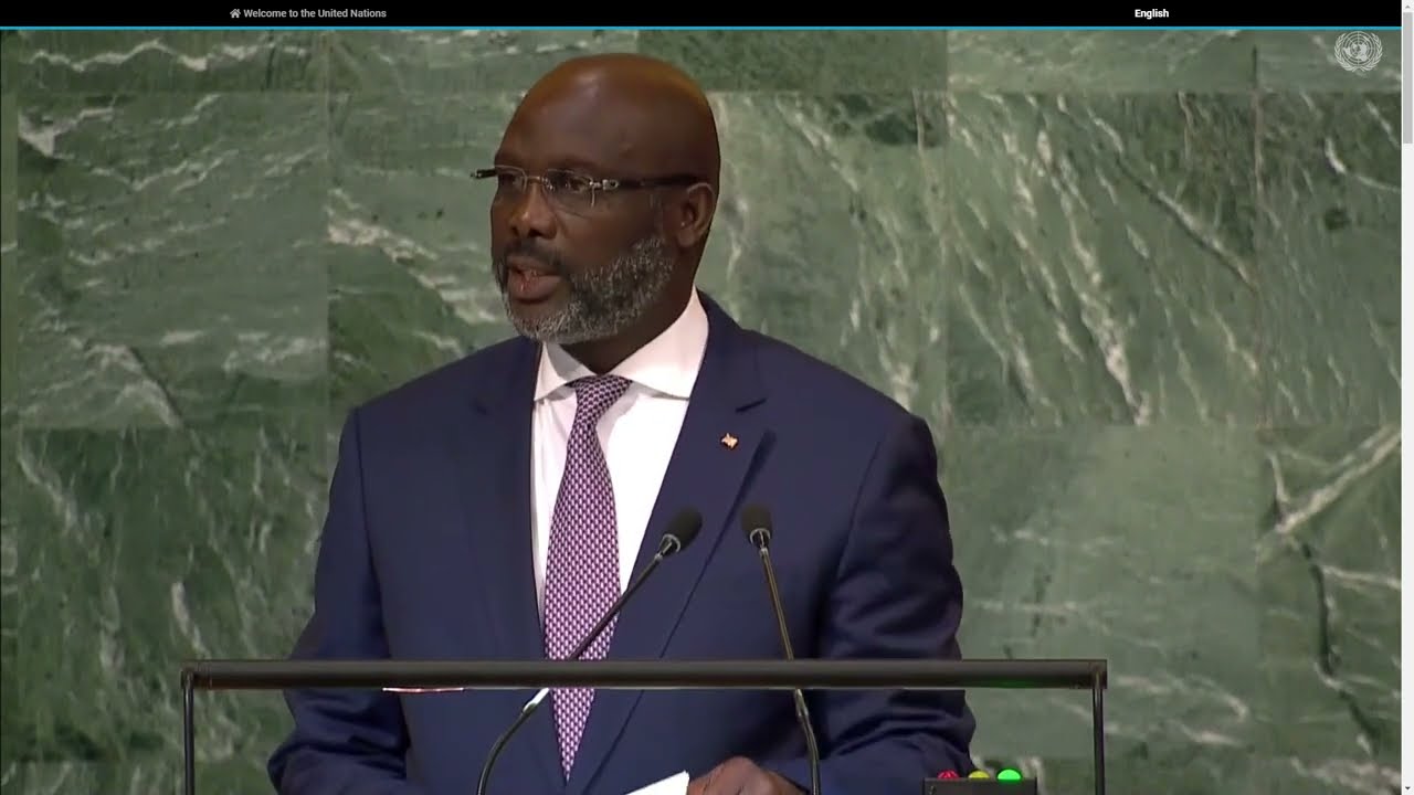 President George Weah Address At The United Nations General Assembly