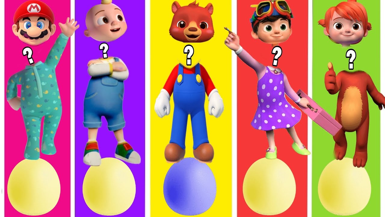 COCOMELON || Select The Right Head With Cocomelon Chracters || Kid's ...