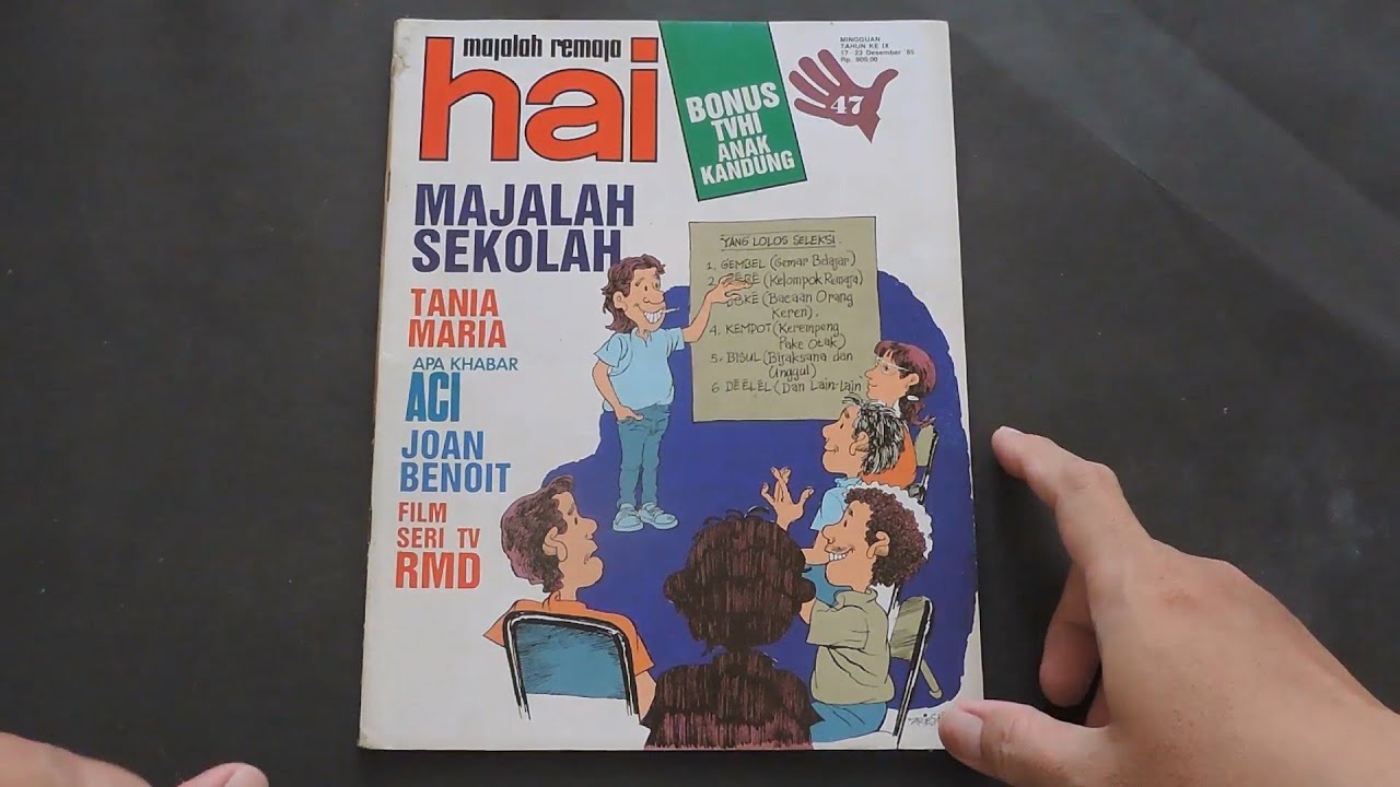 Majalah HAI 047 Tahun IX Desember 1985 MAJALAH SEKOLAH and TANIA MARIA ...