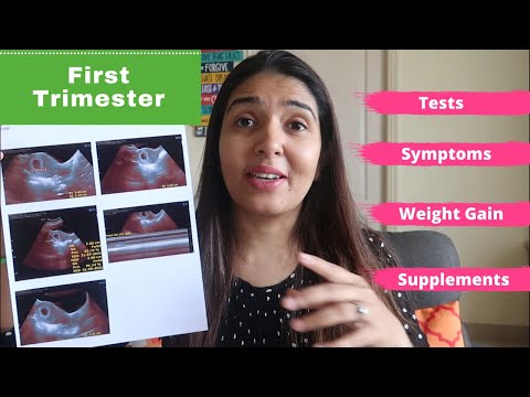 First Trimester Pregnancy | Tests, UltraSound, Weight Gain, Symptoms , Supplements (Hindi) | India
