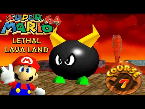 Super Mario 64 (Course 7) Lethal Lava Land (Complete Walkthrough) - YouTube