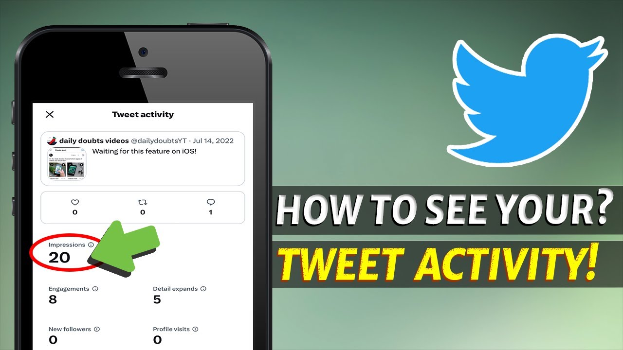 How to See your Tweet Activity | Post/Videos Impressions & Engagement on Twitter (2023) - YouTube