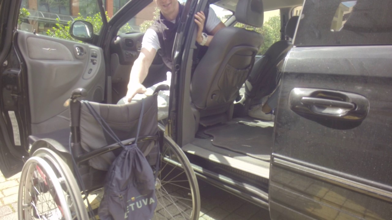 Paraplegic QUICK Transfer To Car (Chrysler Grand Voyager) - YouTube
