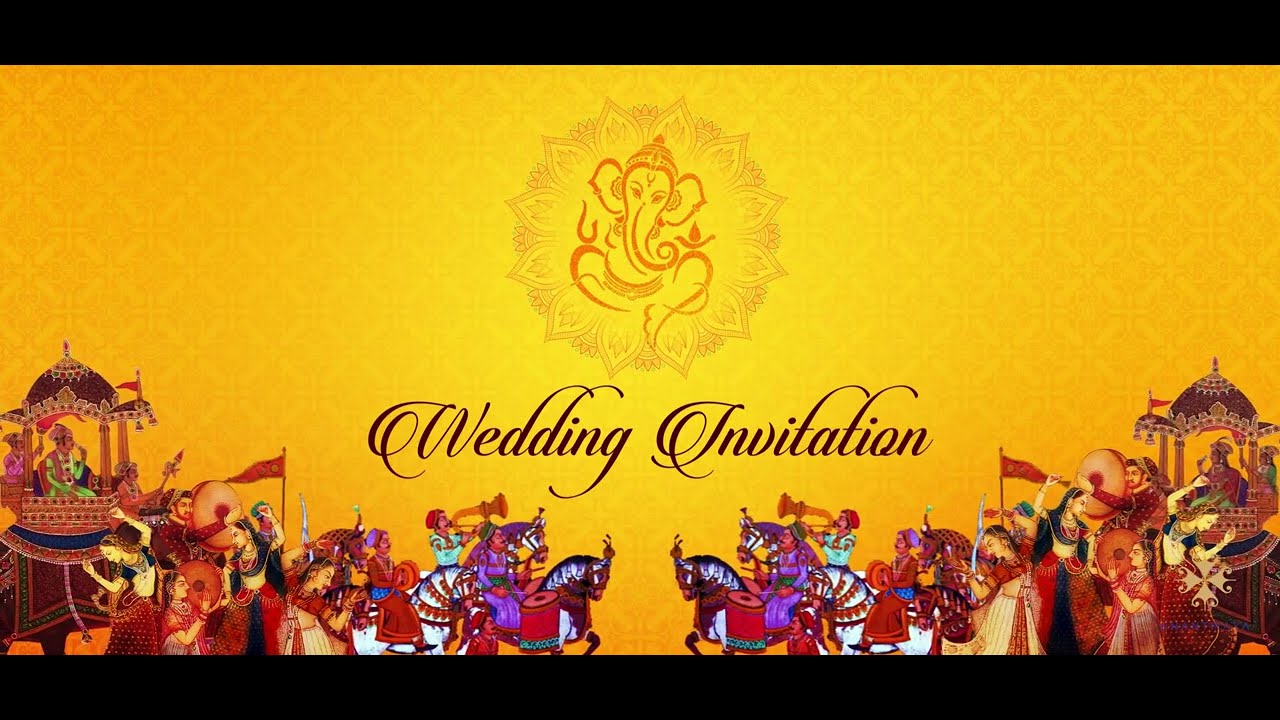Wedding Invitation Video Traditional | Raja Rani Theme | Digital ...