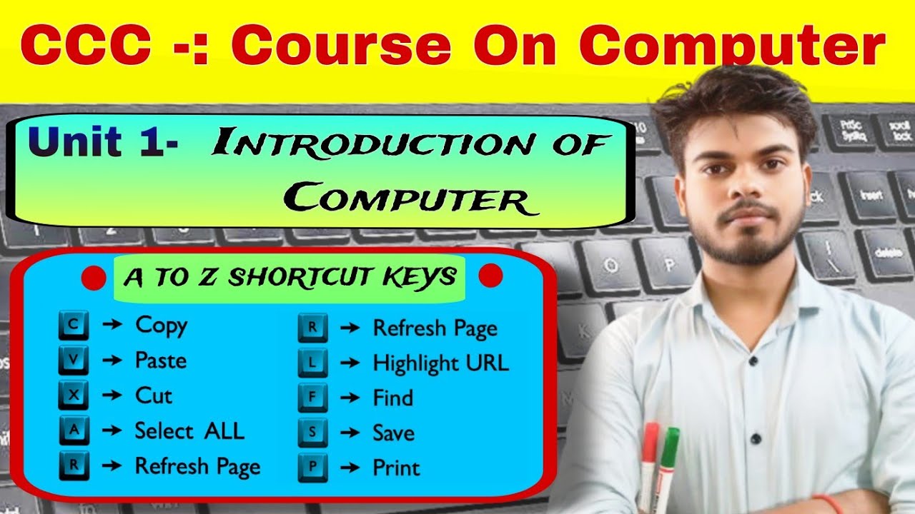 A To Z Shortcut Keys | CCC |Computer |Important Shortcut keys |Lec_4 ...