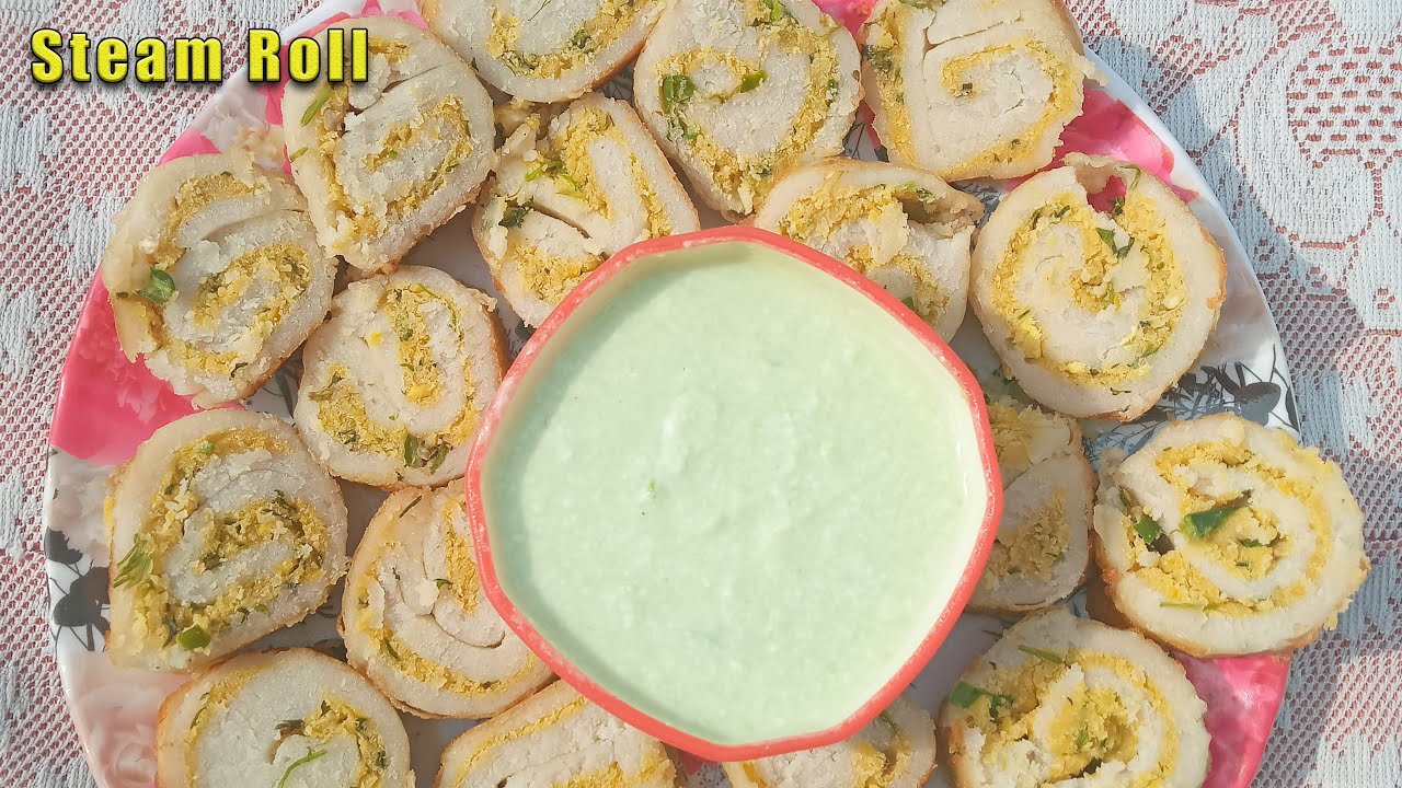 how to make Quick Steam Roll snacks at home | स्टीम रोल - YouTube