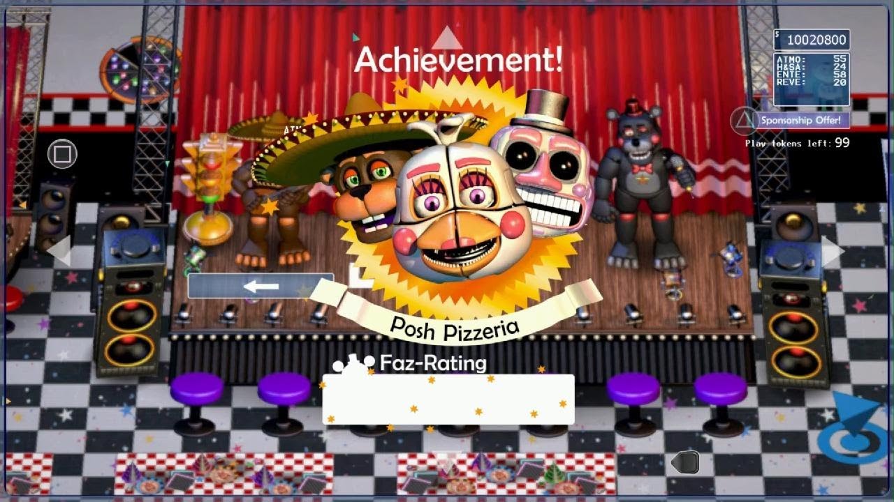 Freddy Fazbear's Pizzeria Simulator - all achievements - YouTube